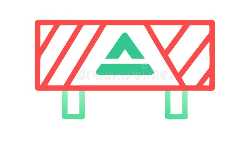 Road Closed Barrier Icon Construction Warning Sign, Vector Design ...