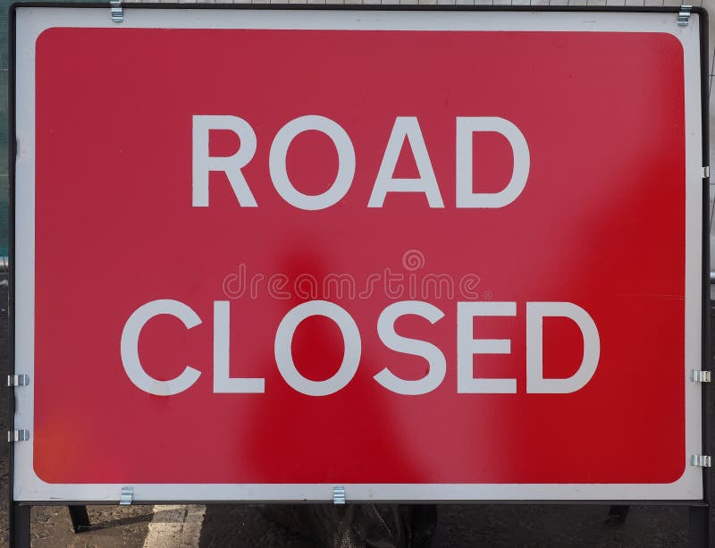 Road closed sign stock photo. Image of traffic, roadworks - 120436250