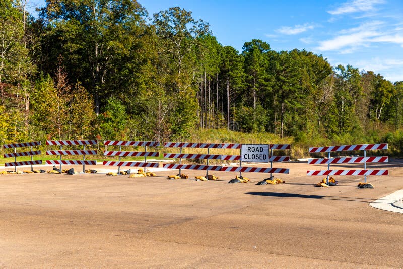 Road Closed Signs at End of Road Stock Image - Image of hazard, copy ...