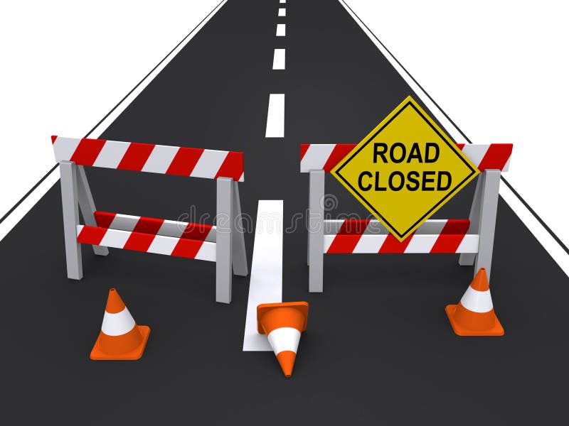 Road closed stock illustration. Illustration of banned - 36160116