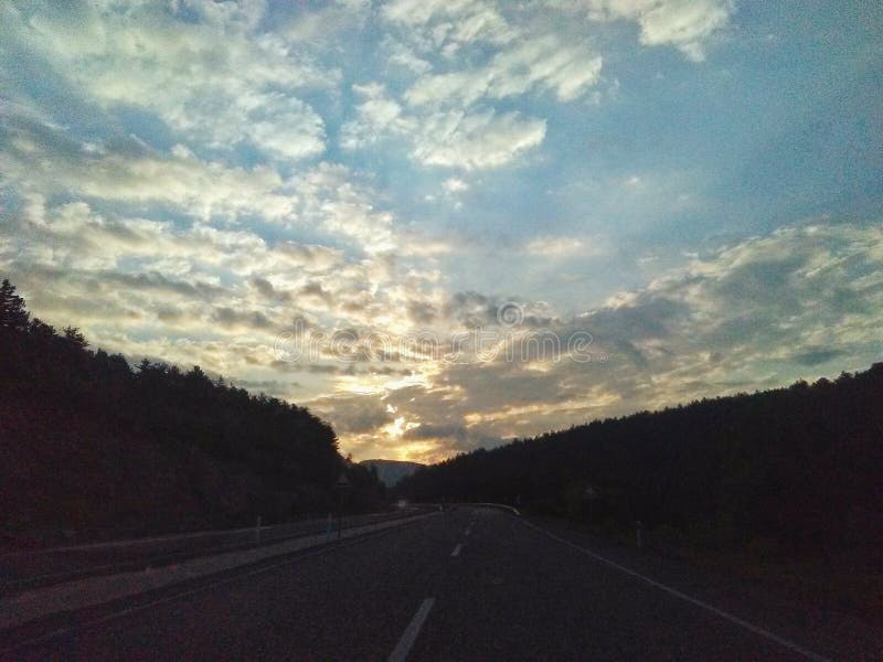 Road of cloud stock photo. Image of cloud, road, sunset - 150702010