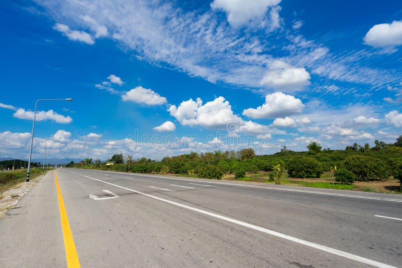 Road with cloud stock image. Image of empty, asphalt - 127138003