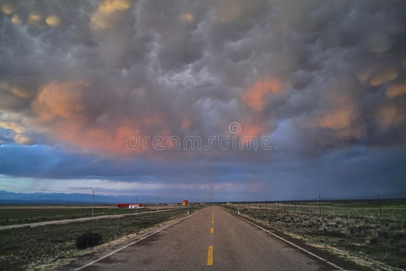 Road and the cloudscape stock image. Image of serene - 33611877