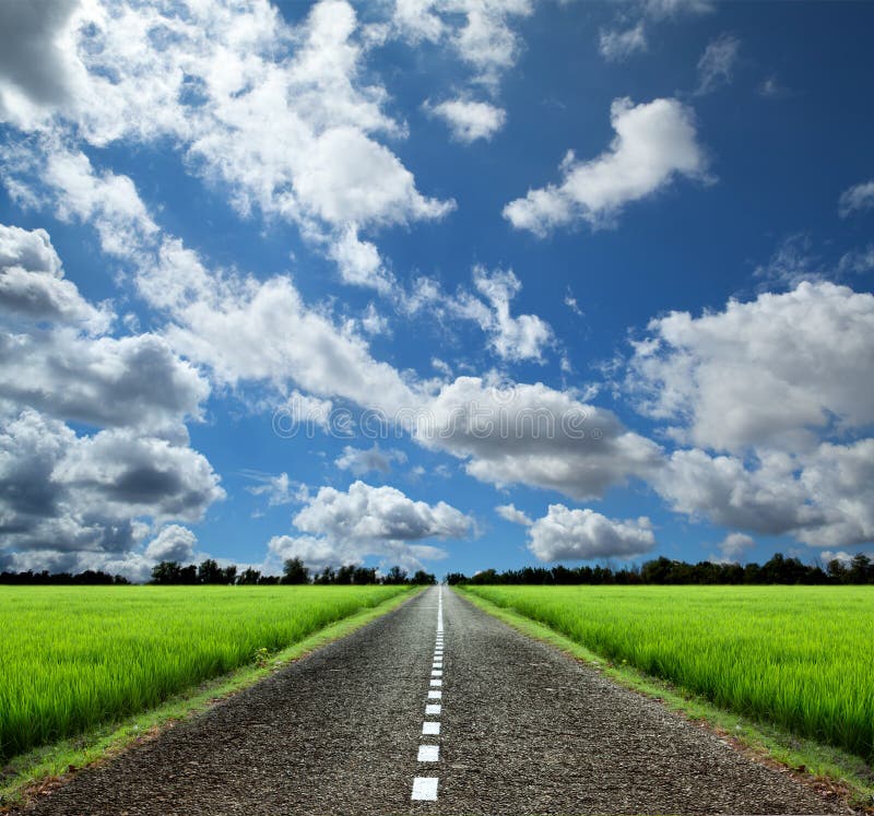 Path in a field stock photo. Image of lane, clouds, walk - 2609894