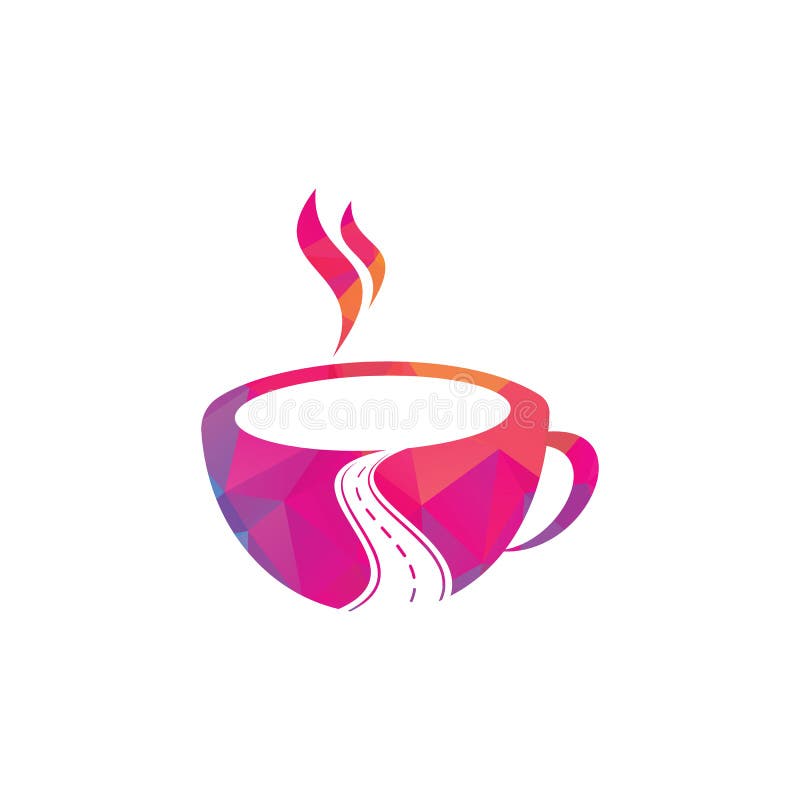 Road Coffee Logo Design Vector . Stock Vector - Illustration of logo ...