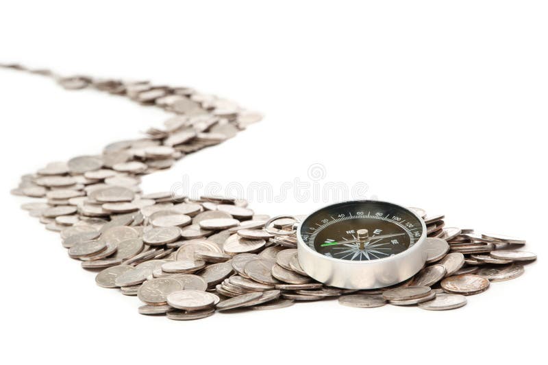 The road from coins stock photo. Image of investment - 17618782