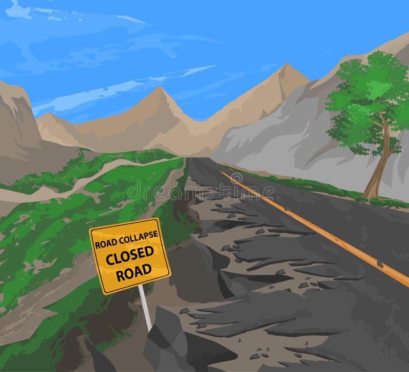 Broken Road Stock Illustrations – 3,505 Broken Road Stock Illustrations ...
