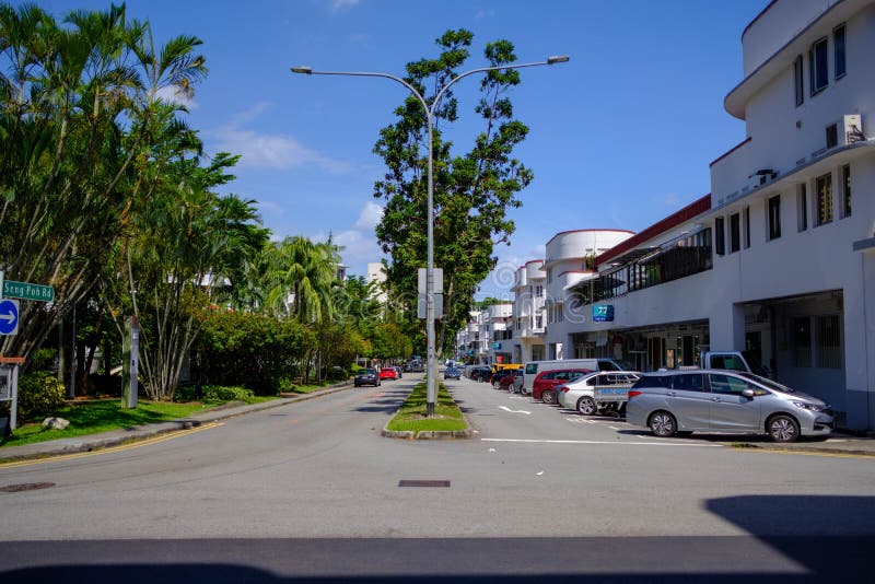 Road in Singapore There is a Neat and Clean Editorial Stock Image ...