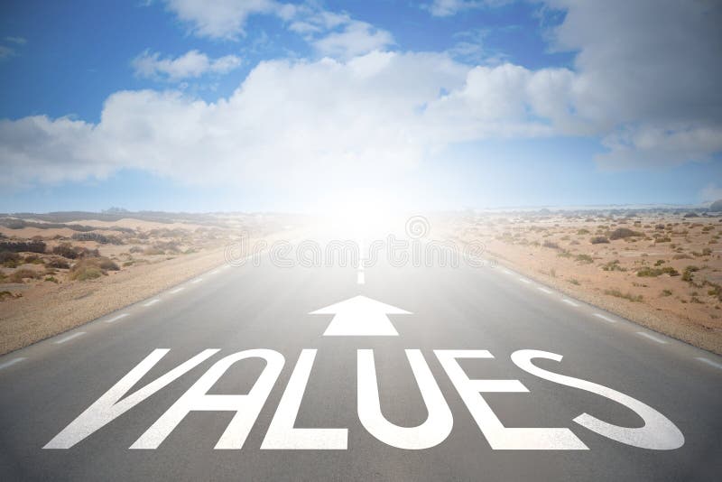 Highway/ Road Concept - Values Stock Photo - Image of text, word: 182851238