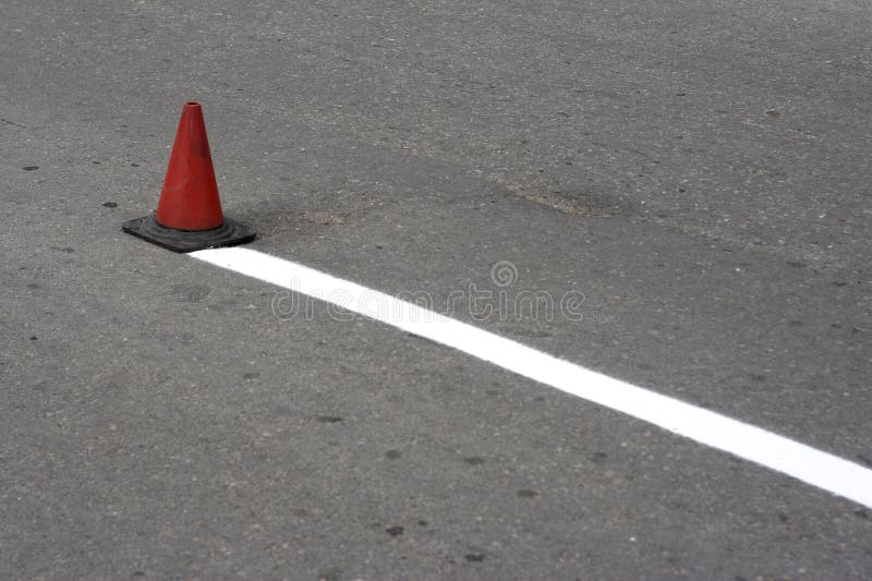 Road cone stock photo. Image of high, road, asphalt, roller - 4486190