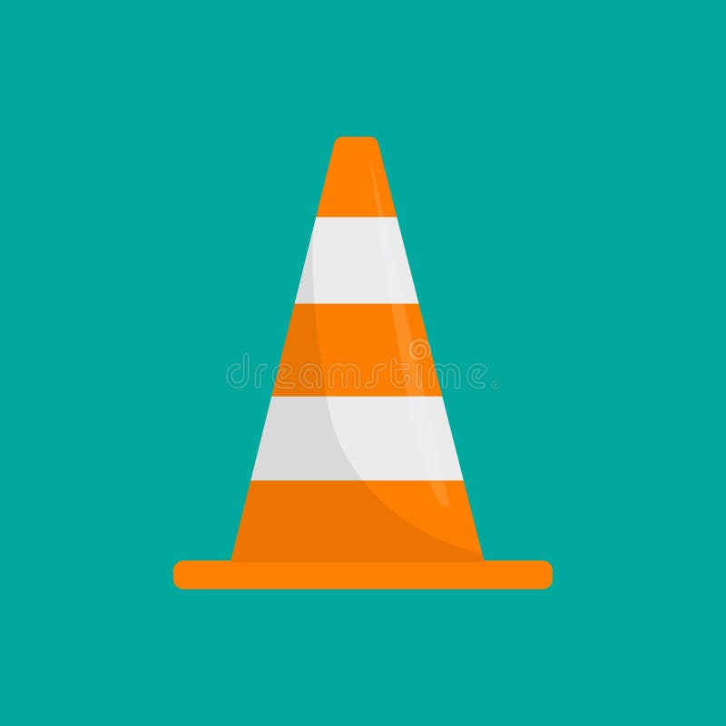 Road Cone Icon. Flat Illustration of Road Cone Vector Icon Stock ...