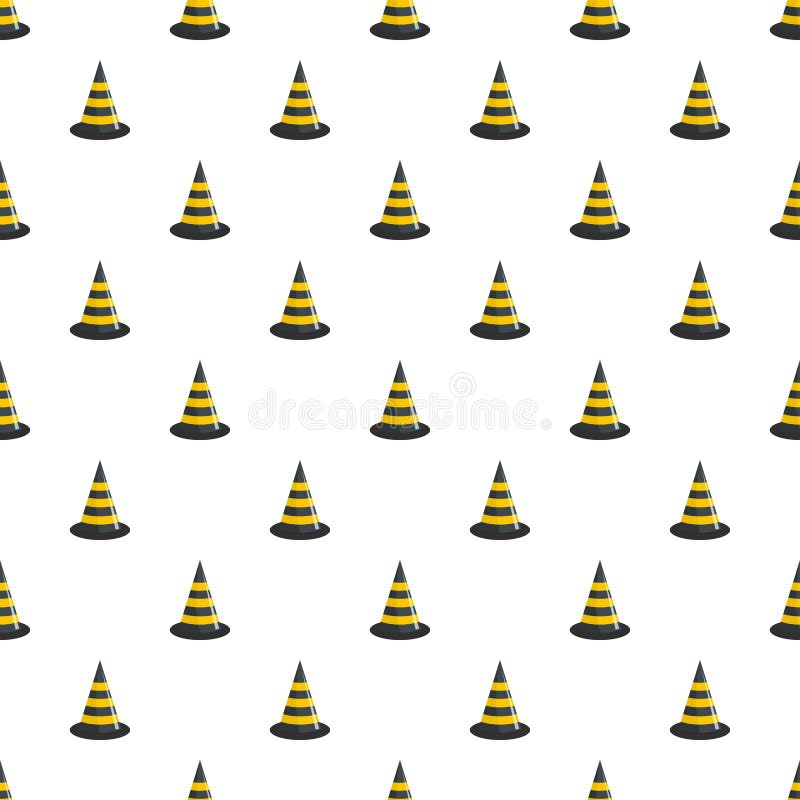 Road Cone Pattern Seamless Vector Stock Vector - Illustration of cone ...