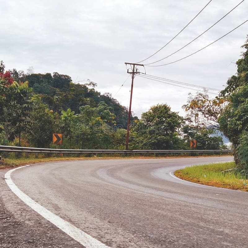 Road Connecting Two Adjacent Cities with Beautiful Natural Views Stock ...