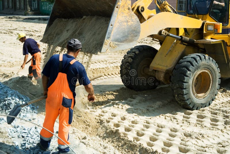 Road construction stock photo. Image of dirt, loading - 7480566