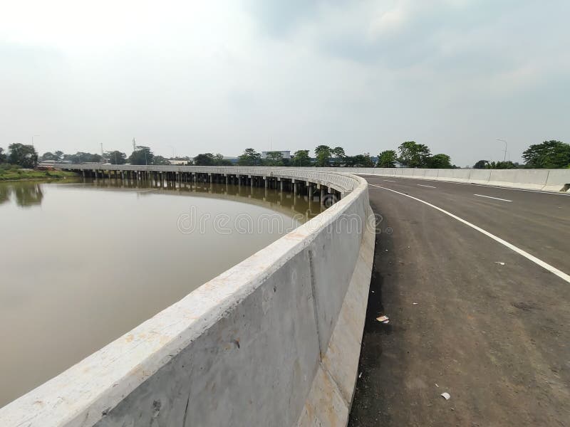 Road Construction Above the Water or Swamp Stock Image - Image of water ...