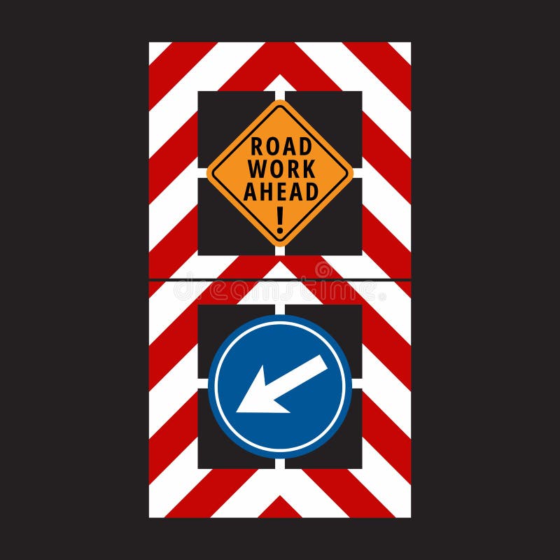 Construction Ahead Sign Stock Illustrations – 1,528 Construction Ahead ...