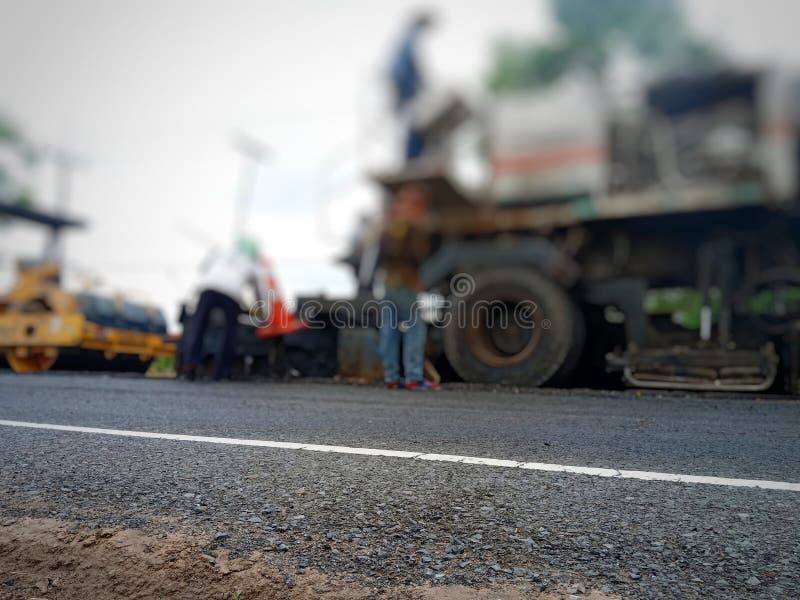 Road construction stock image. Image of roadway, cone - 146231241