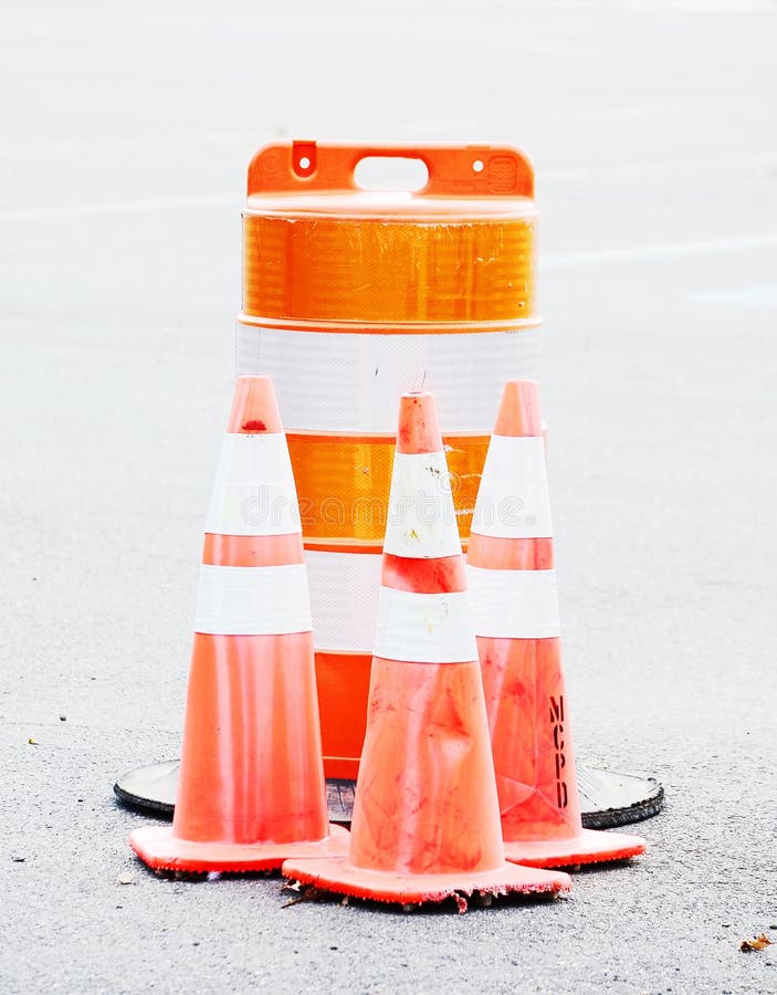 Road barrel stock image. Image of orange, construction - 2968693