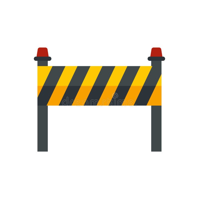 Road Construction Barrier Icon Flat Isolated Vector Stock Vector ...