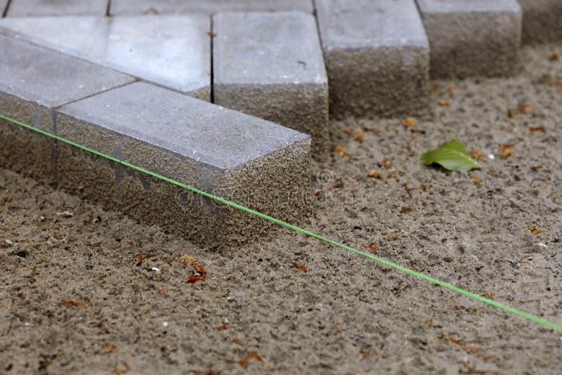 Road Construction and Brick Stones Stock Photo - Image of pattern ...