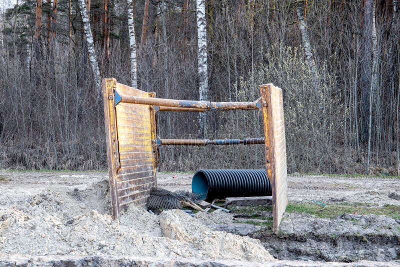 Road Construction in the City. Construction Site, Excavated and Messy ...