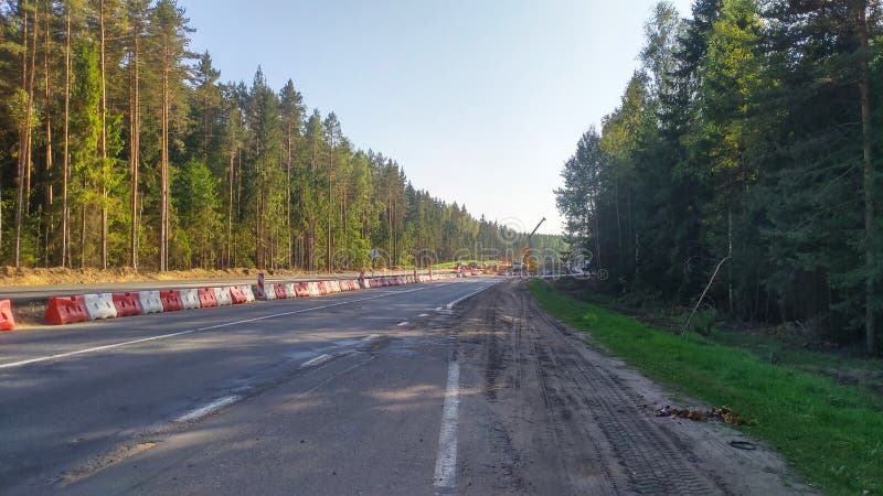 Excavator on the Expressway Construction Site Stock Photo - Image of ...