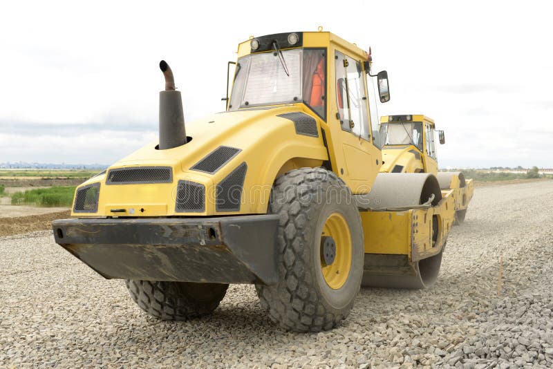 Road Construction Equipment Stock Image - Image of bulldozer, mover ...