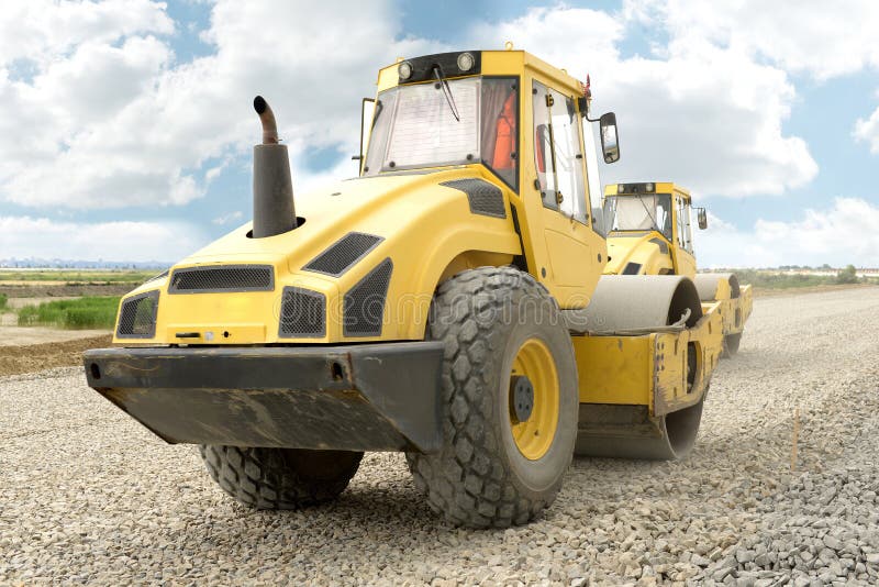 Road Construction Equipment Stock Image - Image of mover, land: 61419511