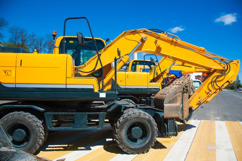 Road Construction Equipment Stock Image - Image of bulldozer, equipment ...