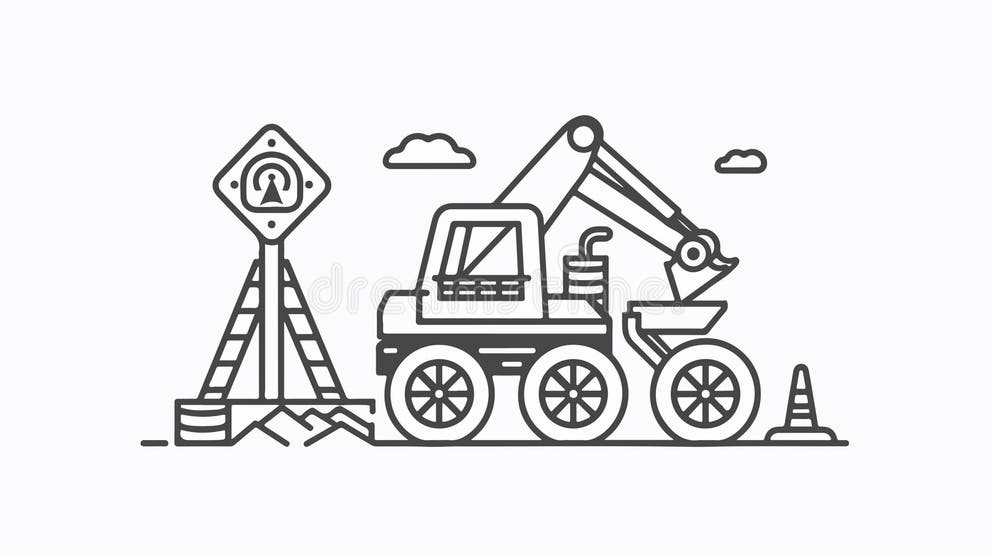 Road Construction Icon: Essential Element for Construction Projects ...