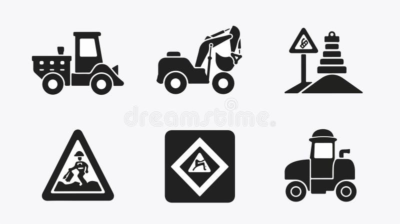 Professional Road Construction Icon for Infrastructure Projects and ...