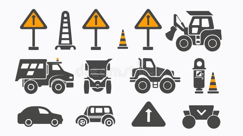 Professional Road Construction Icon for Infrastructure Projects and ...