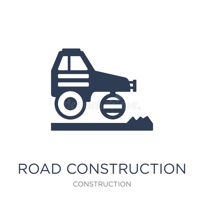 Road Construction Icon. Trendy Flat Vector Road Construction Icon on ...