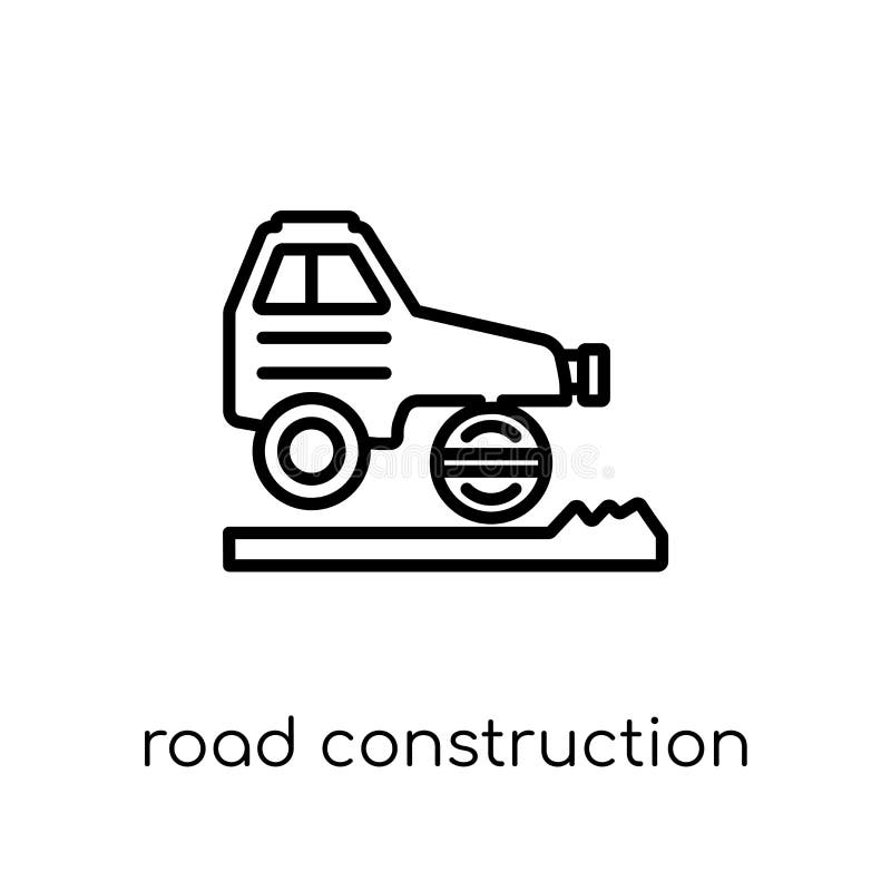 Road Construction Icon. Trendy Modern Flat Linear Vector Road Co Stock ...