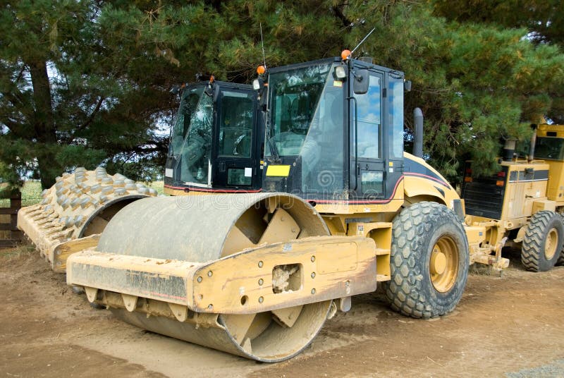 Road Construction Machinery Stock Photo - Image of making, equipment ...