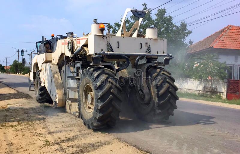 Road Construction Machinery Stock Photo - Image of shovel, pavement ...