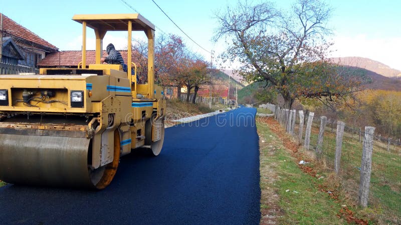 Road Construction Machinery Editorial Stock Photo - Image of paving ...