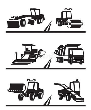 Road Construction Machinery Vector Stock Illustrations – 10,004 Road ...