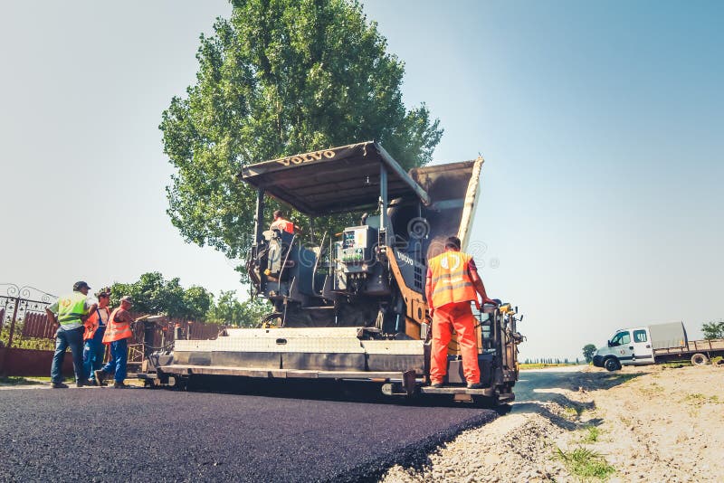 Road construction editorial stock photo. Image of compacting - 70647038