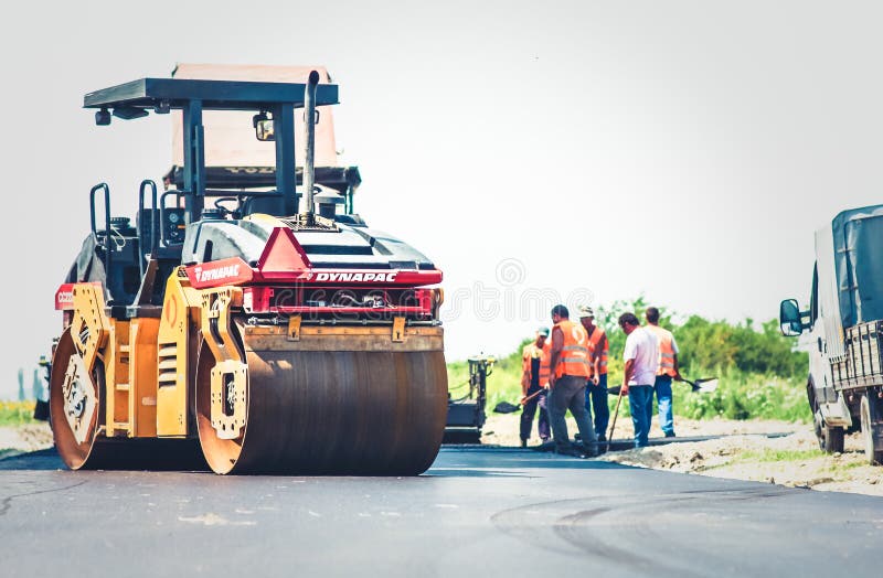 Road construction editorial photography. Image of excavate - 70647127