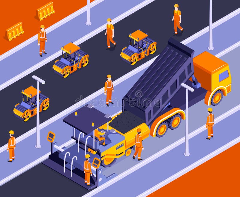 Road Process Design Construction Stock Illustrations – 461 Road Process ...