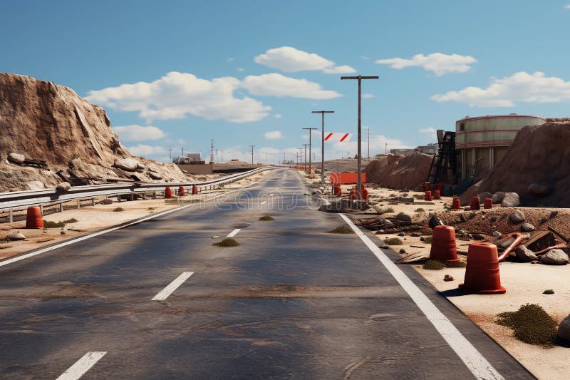 Road Construction and Repair. Road Equipment Stock Illustration ...