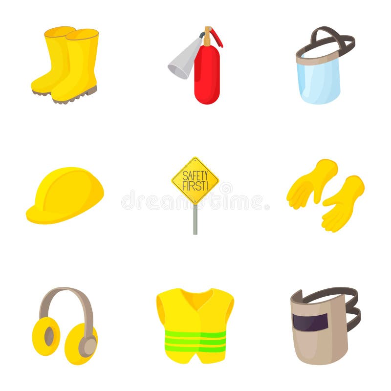 Road Construction Repair Icons Set, Cartoon Style Stock Vector ...