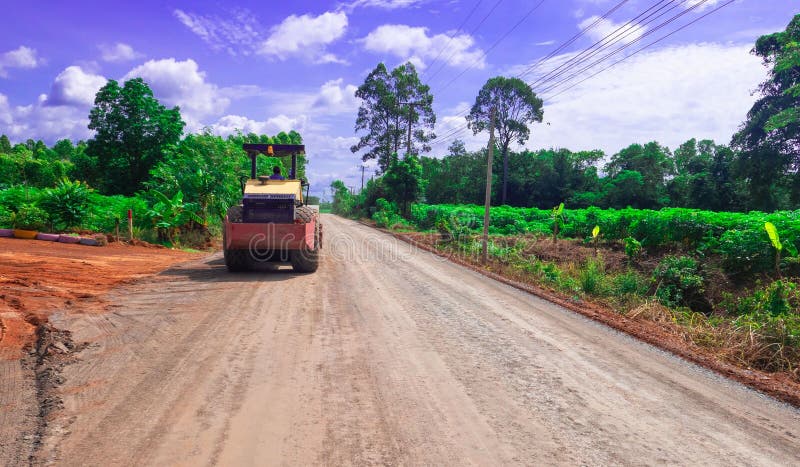 Road Construction and Repair ,Making Rural Roads Stock Image - Image of ...