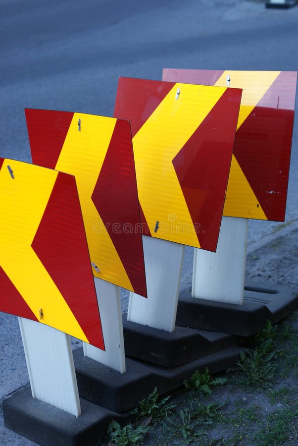 Road construction signs stock image. Image of blue, time - 98531015