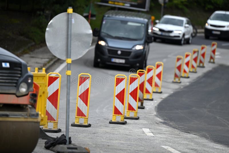 Road Construction Site, Civil Engineering, Asphalting Stock Photo ...