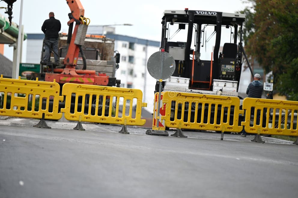 Road Construction Site, Civil Engineering, Asphalting Editorial Stock ...