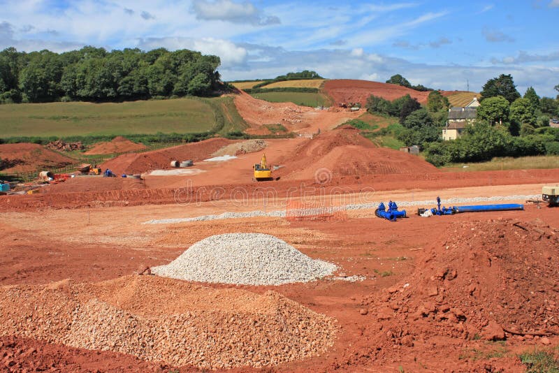 Road construction site stock image. Image of foundation - 58154383