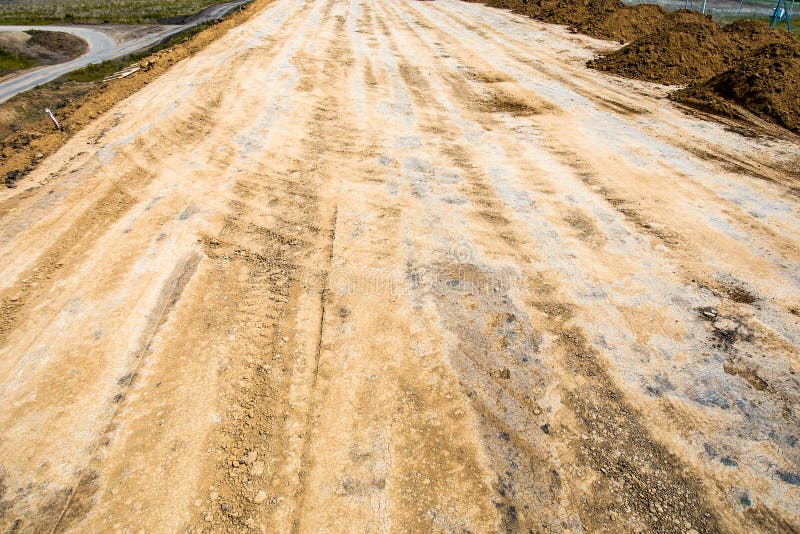 Road Construction Site, Stones and Gravel Stock Image - Image of ...