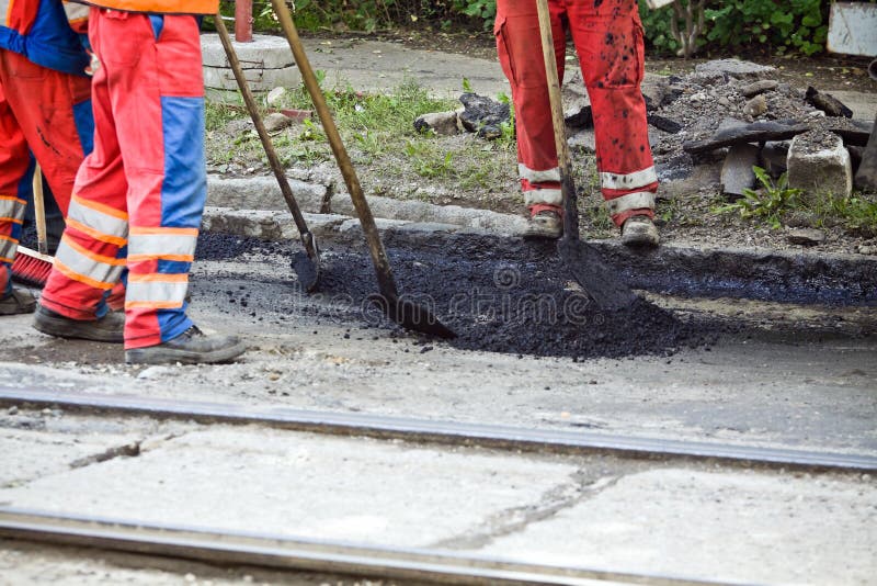Road Construction, Teamwork Stock Photo - Image of labour, city: 34544732